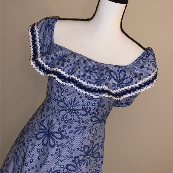 Red Carter | Dresses | New Red Carter Blue Embroidered Dress | Poshmark